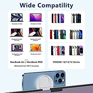 Continuity Camera Mount, Magnetic Phone Grip Ring Holder, Upgraded Phone Webcam Mount for Mac Notebooks OS Ventura Compatible with iOS 16 iPhone 12 13 14 Series
