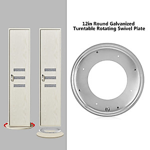 12 Inch Lazy Susan Turntable Round Shape Galvanized Turntable Lazy Susan Hardware Rotating Swivel Plate for Kitchen Display Table Serving Trays Lazy Susan Turntable for Cabinet
