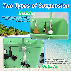 CULASIGN 3Pcs Hooks for Bags, Accessories for Bag, Insert Keychain Holder Charms Organize Valuables for Beach Bag