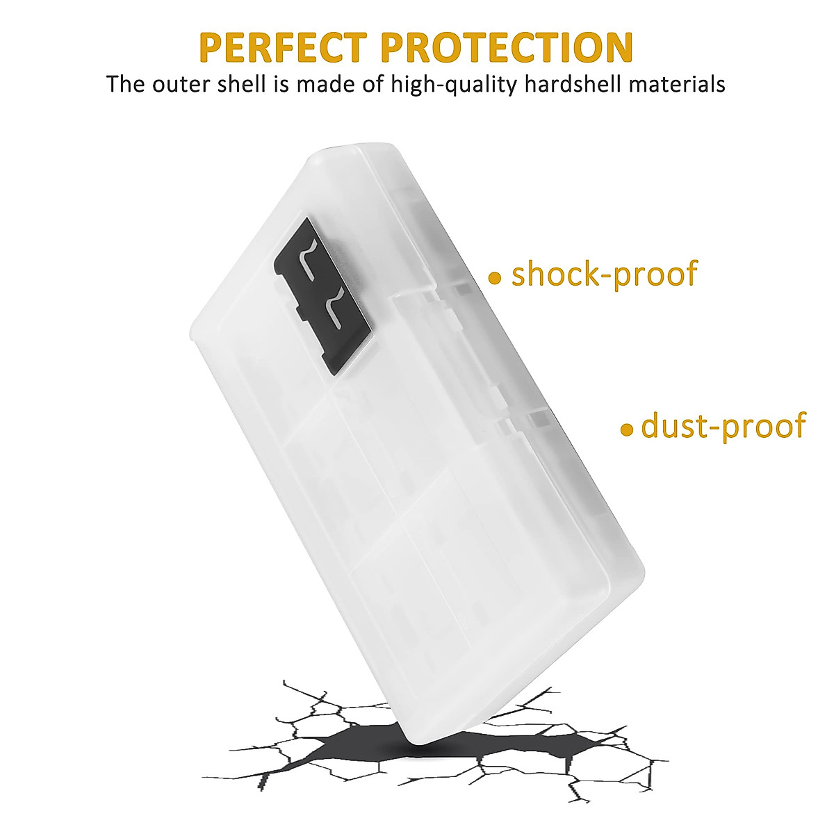 Xahpower Game Card Case Holder for Nintendo Switch, 24-in-1 Game Storage Case Compatible with Nintendo Switch/ Switch Lite/ Switch Oled Catridge Storage Box Black