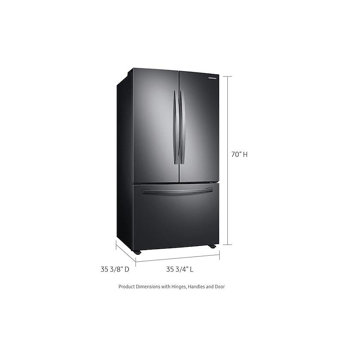 SAMSUNG RF28T5001SG 28 cu. ft. Large Capacity 3-Door French Door Refrigerator in Black Stainless Steel