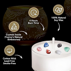 AOVILA Taurus Gifts for Women Gold Votive Candle Holder Tea Light Candle Holder with Tea Light Candle Gift Set for Zodiac Astrology Birthday Gifts Women Mother Home Decor Table Centerpiece