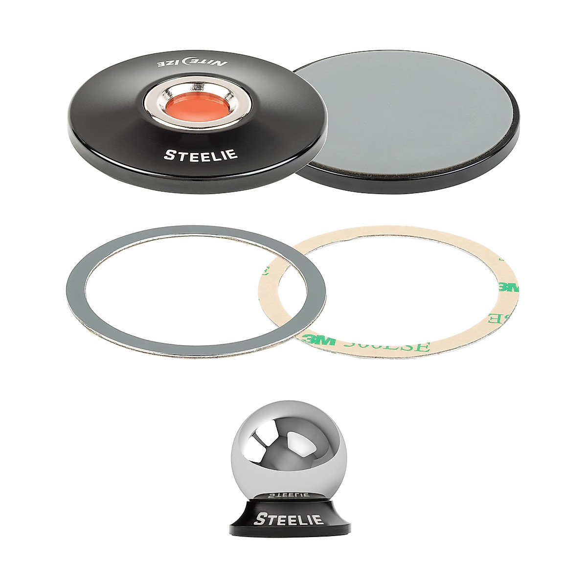 Nite Ize Steelie Orbiter Plus Dash Mount - Magnetic Phone Mount for Car Dashboards - Car Phone Holder Mount - Car Dashboard and Cell Phone Accessories - Phone Mount with Neodymium Magnets