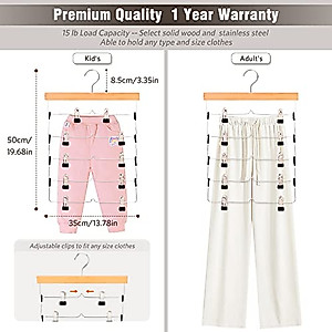 DOIOWN Skirt Hangers Pants Shorts Hangers Space Saving Hangers with Clip,5 Tier Jean Hangers for Closet 3 Pack Non Slip Multiple Pant Skirt Hanger Clothes Hanger Closet Organizer and Storage for Pants