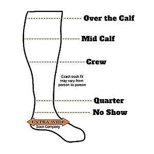 Extra Wide Comfort Fit Athletic Quarter Socks (Pack of 3) Fits Up to a 6E Width, Made in USA (X-Large, White)