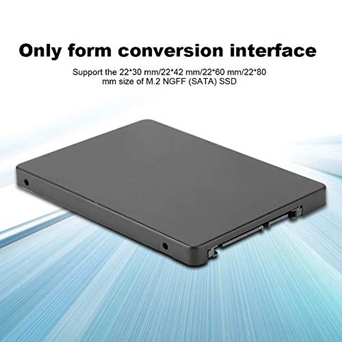 SSD Adapter, Durable Solid State Drive Adapter, 3.94 * 2.76 * 0.28Inch Convenient Laptop Notebook PC for Computer Desktop(Black)