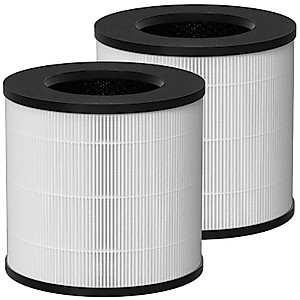 Curebilee Air 14 True HEPA Replacement Filter, Compatible with MA Air Cleaner Purifier MA#14, MA#14W, and MA#14B, 3-in-1 True HEPA and Activated Carbon Filter, 2 Pack
