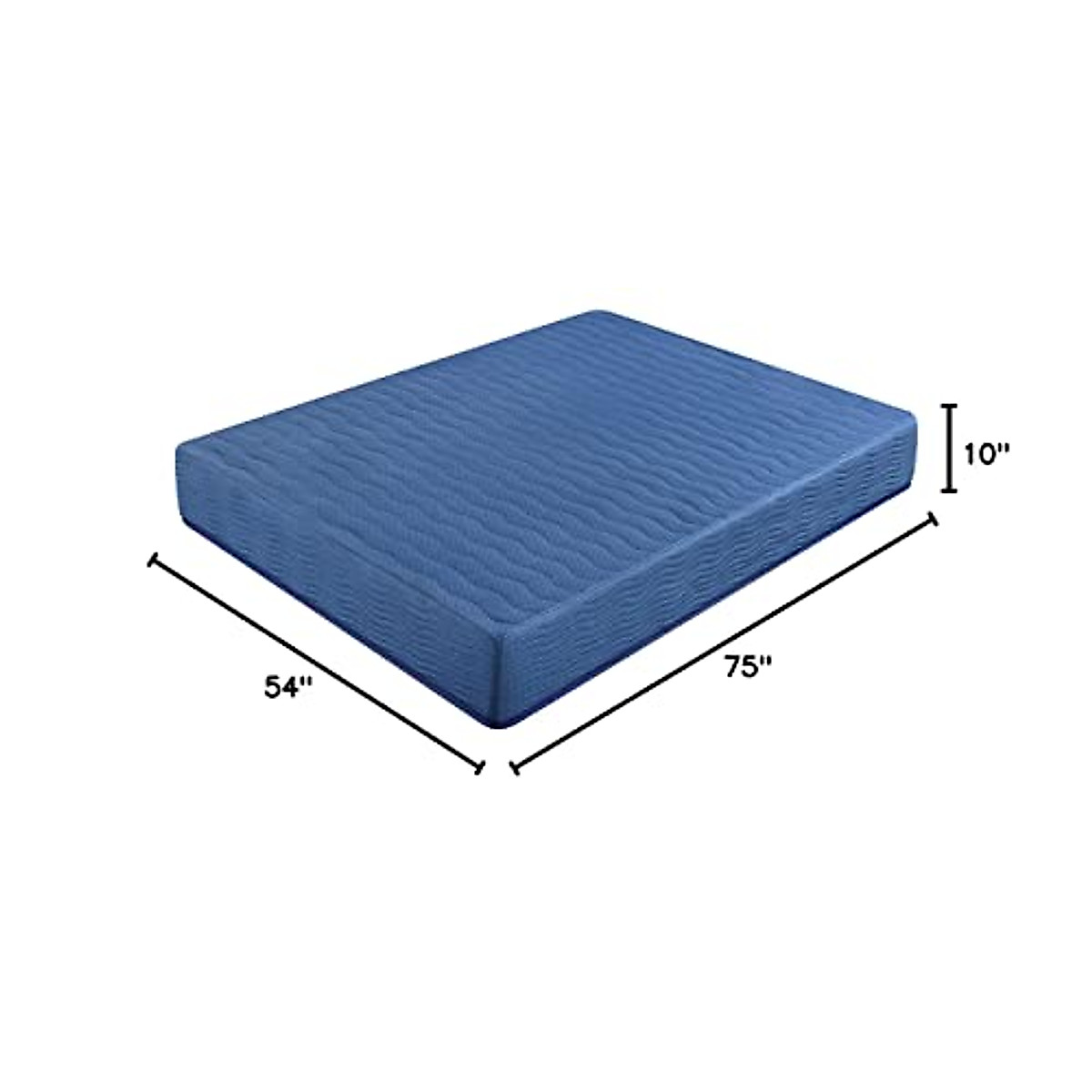 PrimaSleep 10 Inch New Glass Fiber Free Foam Mattress,Comfort Body Support (Full) (PR10FMF1F)