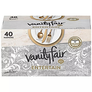 Vanity Fair Entertain Classic Napkins 2 pack (40 ct)
