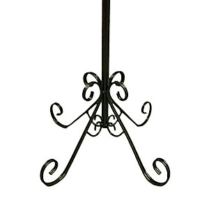 Adjustable- Mannequin Dress Form Female Black Steel Wire 32"22"32" on Decorative Stand (0004 Black)