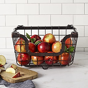 Gourmet Basics by Mikasa General Store Stacking/Nesting Metal Basket