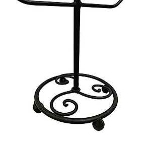 TRIPAR 17 Inch 4 Arm Metal Kitchen Stand Cups and Mugs Holder - Black