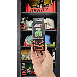 Bendy Brims Adjustable Hat Brim Bender - Baseball Cap Curver for Men - Red