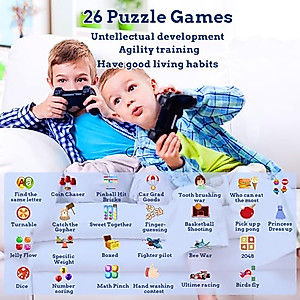 Goodatech Smart Watch for Kids 4-12 Years Boys Girls, 26 Puzzle Games,HD Camera,Video Music Player,Pedometer,Flashlight,Calendar Stopwatch Timer,Alarm Clock, Aluminum Case,Sport Band (Black)