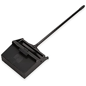 Carlisle FoodService Products Duo-Pan Upright Dust Pan with Serrated Yoke for Floor Cleaning, Restaurants, Office, And Janitorial Use, Plastic, 30 Inches, Black