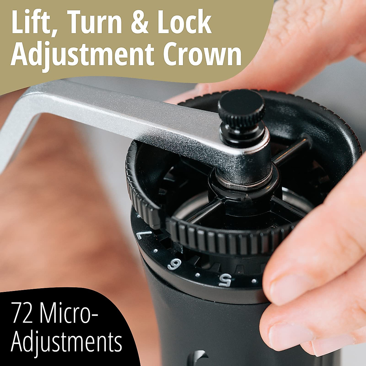 The Royal Coffee Grinder, by Flair Espresso: An all-manual hand burr grinder with hardened steel conical burrs for any coffee brewing method