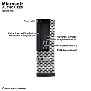 Dell Desktop Computer Package Compatible with Dell Optiplex 7010 Intel Quad Core i5 3.2GHz, 8GB Ram, 500GB HDD, 19-inch LCD, DVD, WiFi, Keyboard, Mouse, Windows 10 Pro (Renewed)
