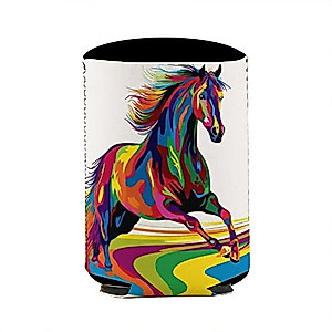 2 PCS Colorful Horse Running Cup Can Cooler Party Gift Beer Drink Coolers Coolies
