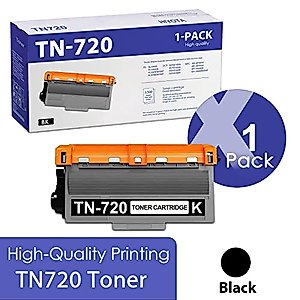 TN-720 TN720 Toner Cartridge Compatible Replacement for Brother TN720 TN750 HL-5470DW/DWT 6180DW/DWT DCP-8155DN 8510DN MFC-8910DW 8950DW/DWT Printer (1 Black)