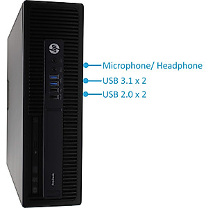 HP 600 G2 ProDesk SFF Desktop, Intel Quad-Core i5 6500 Upto 3.6GHz, 16GB RAM, 512GB SSD, HD Graphics 530 4K / 3-Monitor Support, Wi-Fi, Bluetooth, HDMI, DisplayPort - Windows 10 Pro (Renewed)