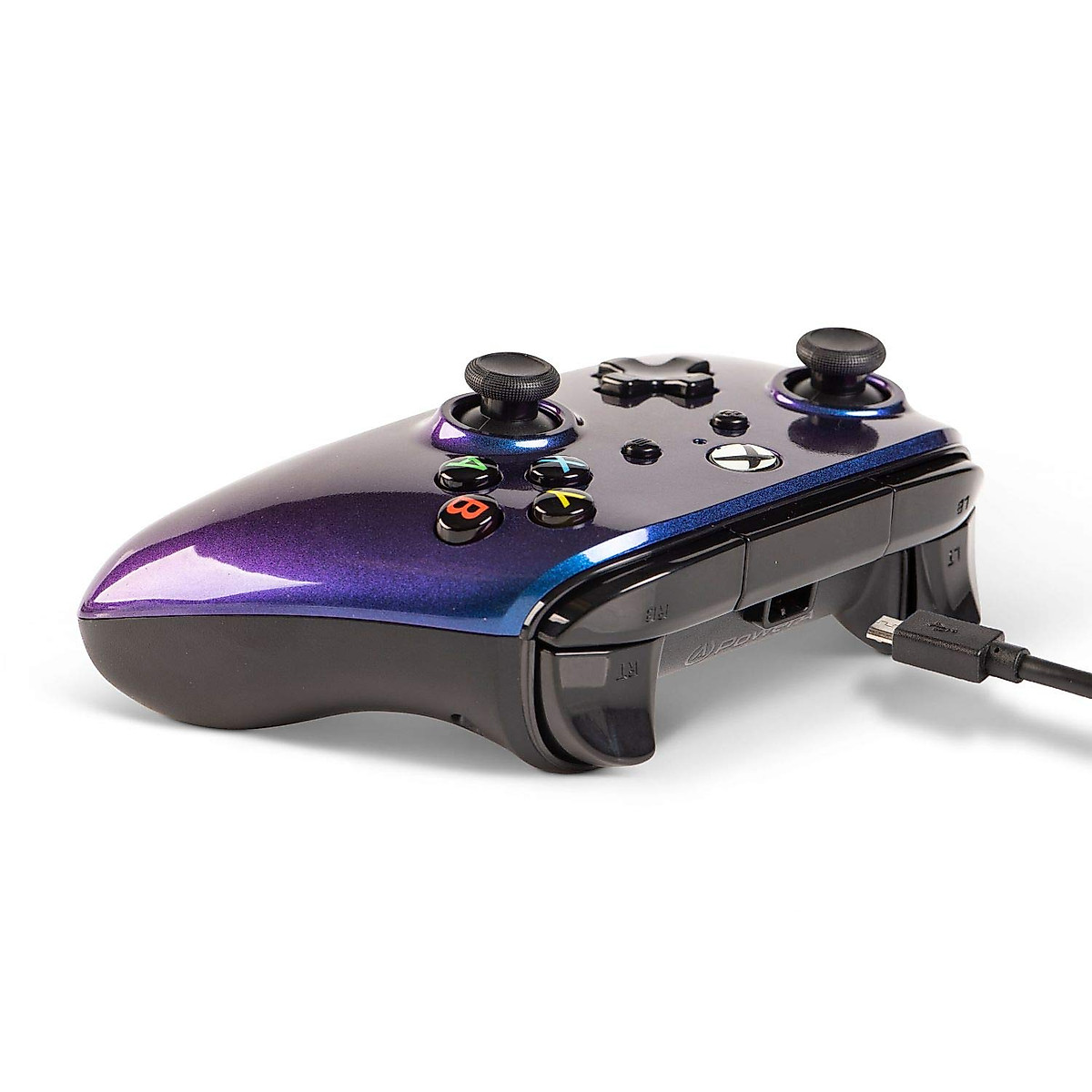 PowerA Enhanced Wired Controller for Xbox One - Cosmos Nebula, gamepad, wired video game controller, gaming controller, Xbox One, works with Xbox Series X|S