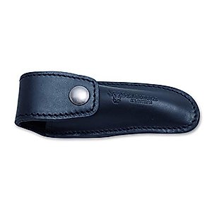 Laguiole en Aubrac Genuine Black Leather Sheath/Case/Pouch/Protector For Folding Knife