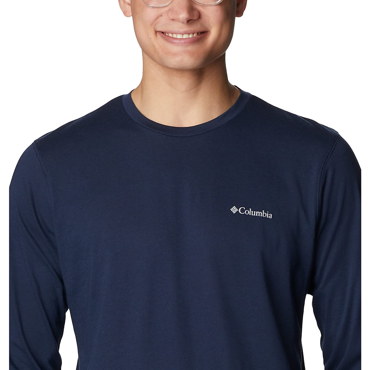 Columbia Men's Thistletown Hills Long Sleeve Crew, Collegiate Navy Heather, XX-Large