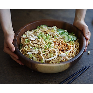 JJ Imperium Large Salad Bowl – 11" x 3.15" – Acacia Wood