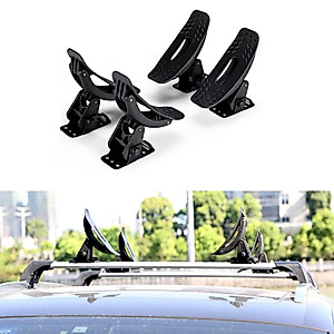 Alavente Kayak Saddles, Boat Canoe Carrier Tie Down Straps Surf Ski Roof Top Mounted on Car SUV Truck Crossbar, Universal Kayak & Canoe Car Racks