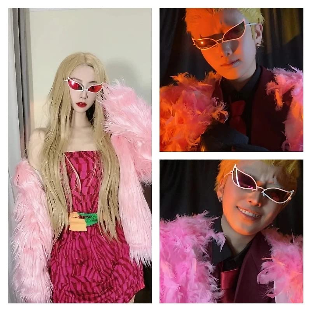 CARLOUMERN Don Flamingo Glasses Don Flamingo Sunglasses Anime Don Flamingo Polarized Glasses For Men/Women Joker Cosplay Accessories 99% Anti UV400