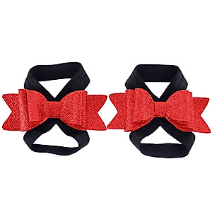 Baby Girls Cake Smash 1st Birthday Outfit Set Romper Bodysuit Dress+Polka Dots Tutu Skirt+ Ears Headband+Barefoot Sandals Foot Bands for Newborns Infants Photograph Ladybug-1st Birthday 1T