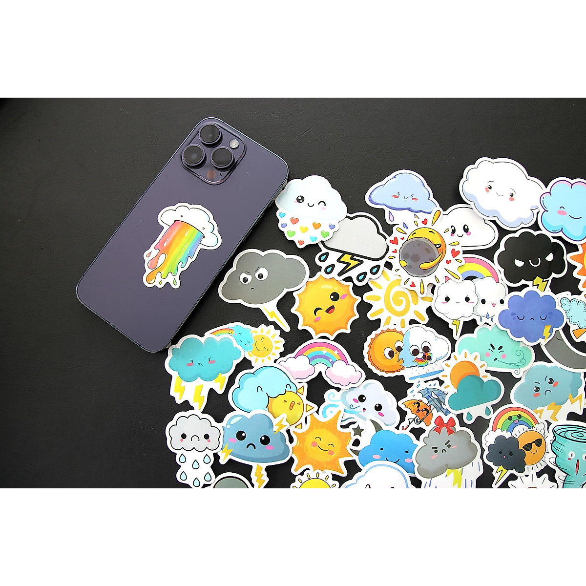 Funny Weather Stickers for Teens Inspirational Sticker for Water Bottles,Laptop,Bumper,Phone, Waterproof, Matte, 50 Pieces (Funny Weather)