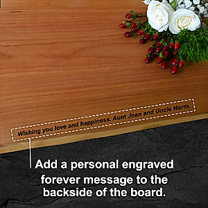 Personalized Cutting Board Wedding Gift Olivewood Blue River Epoxy Live Edge Display Custom Engraved Charcuterie Unique Beautiful Anniversary Newlywed Couple Parents Housewarming (Wedding Anniversary)