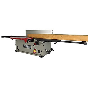 Cutech 40180HB 8-Inch Spiral Cutterhead Benchtop Jointer with 16 Tungsten Carbide Inserts and Teflon Coated Extendable Tables