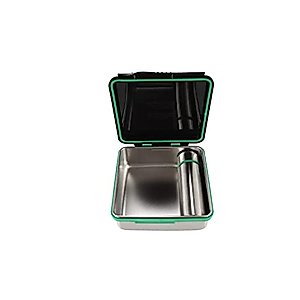 Small Decorative Storage Box – Small Stainless Steel Personal Storage Box for Accessories, Black, included Stainless Steel Tube – Easy Close Lid, Lightweight, Durable Personal Container