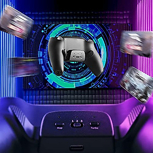 Back Button Attachment for PS5 Controller BDM-010& BDM-020 & BDM-030, Black Shell Remap kit with Turbo Function for PS5 Controller - Controller NOT Included