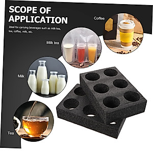 8 pcs Milk Tea Drink Cup Holder Takeout Cup Drink Holder Trays Foam Cup Holder hot Cold Cup Holder Builders Tray Coffee Cup Carrier Rustic Tray Universal Container re-usable