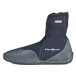 Neo Sport Premium Neoprene Men & Women Wetsuit Boots, Shoes with puncture resistant sole 3mm, 5mm & 7mm for warm, moderate or cold water for watersports: beach, boat, lake, mud, kayak and more! Sizes 4 - 16, Men's 11 / Women's 12