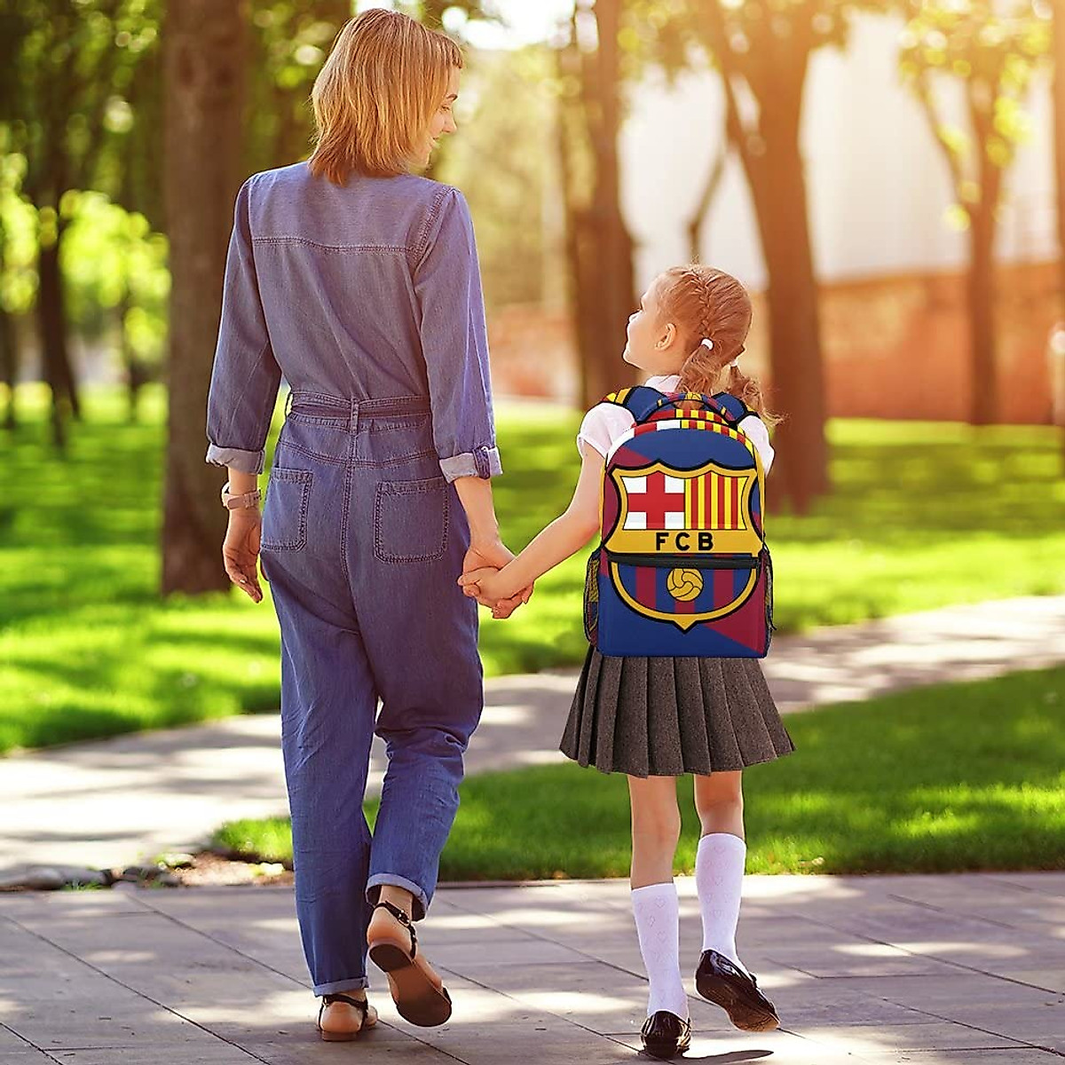 Color Flag Fo Barcelona Emblem Backpack Students Shoulder Bags Travel Bag College School Backpacks, Multi, 29.4x20x40cm/11.5x8x16 in, (sjb-004)