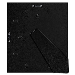 Americanflat 8x10 Picture Frame with Polished, Crystal Clear Glass - Hampton Collection - Distressed Wood Picture Frames for Tabletop and Wall Display - Charcoal Black