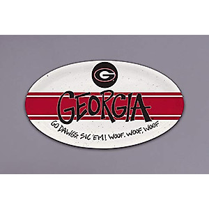 Magnolia Lane Georgia Bulldogs Heavyweight Melamine Oval Platter