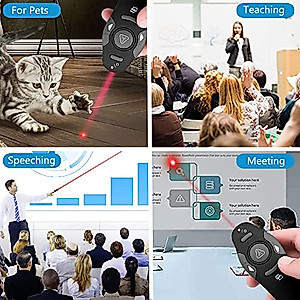 Presentation Clicker for PowerPoint Presentation Remote, RF 2.4GHz Wireless Presenter Remote USB Google Slide Advancer PPT PowerPoint Clicker for Mac, Keynote, Computer, Laptop (Black)