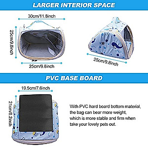 HOMEYA Guinea Pig Carrier Bag,Small Animal Pet Hamster Carrier Portable Breathable Outgoing Sling Bag for Ferret Hedgehog Chinchilla Rat Sugar Glider with Shoulder Strap Outdoor,Travel,Hiking-L(Ocean)