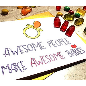 Awesome People Make Awesome Babies Cute and Sweet Congratulations Card - Funny Unique Handmade New Baby Card for New Mom Dad, Baby Shower Congrats Gift