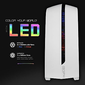 Periphio Vortex Gaming PC Desktop Computer Tower, Intel Quad Core i5 3.2GHz, 16GB RAM, 120GB SSD 500GB 7200 RPM HDD, Windows 10, Nvidia GT1030 2GB Graphics Card, HDMI, Wi-Fi (Renewed)