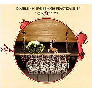 Vintage Stylish Simplicity Wine Glass Holder Creative Display Simple Inverted Living Room Home High Glass Holder Wine Glass Holder Adjustable Height Restaurant Bar Floating Wine Rack (Bronze 100 * 30