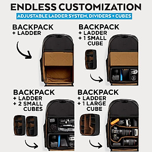 Nomatic Navigator Travel Backpack 32L W/ 9L Built-In Expansion | Anti-Theft Carry-On Size for Travel | 16" Laptop Compartment, Water Resistant Travel Pack, Weekender Bag for Men & Women, Black