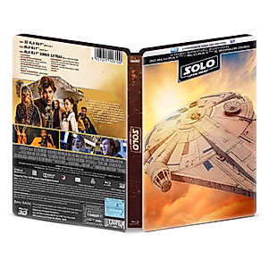 Solo: A Star Wars Story (STEELBOOK) (3D + Blu-ray + Bonus Disc) (3 Disc),Damaged steel book case during importation, but Disc is as it is , Damaged during importation