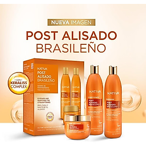 Post Keratin Straightening Treatment - Shampoo 250 ml, Conditioner 250 ml and Mask 250 ml.