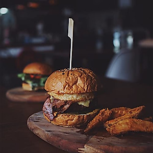 Bamboo Paddle Picks 200 PCS 10Inch Bamboo Kabob Skewers Wooden Skewer Sticks Grill Skewers BBQ Sticks Cocktail Picks for for Drinks Appetizers BBQ Fruit Kabobs Barbeque Snacks